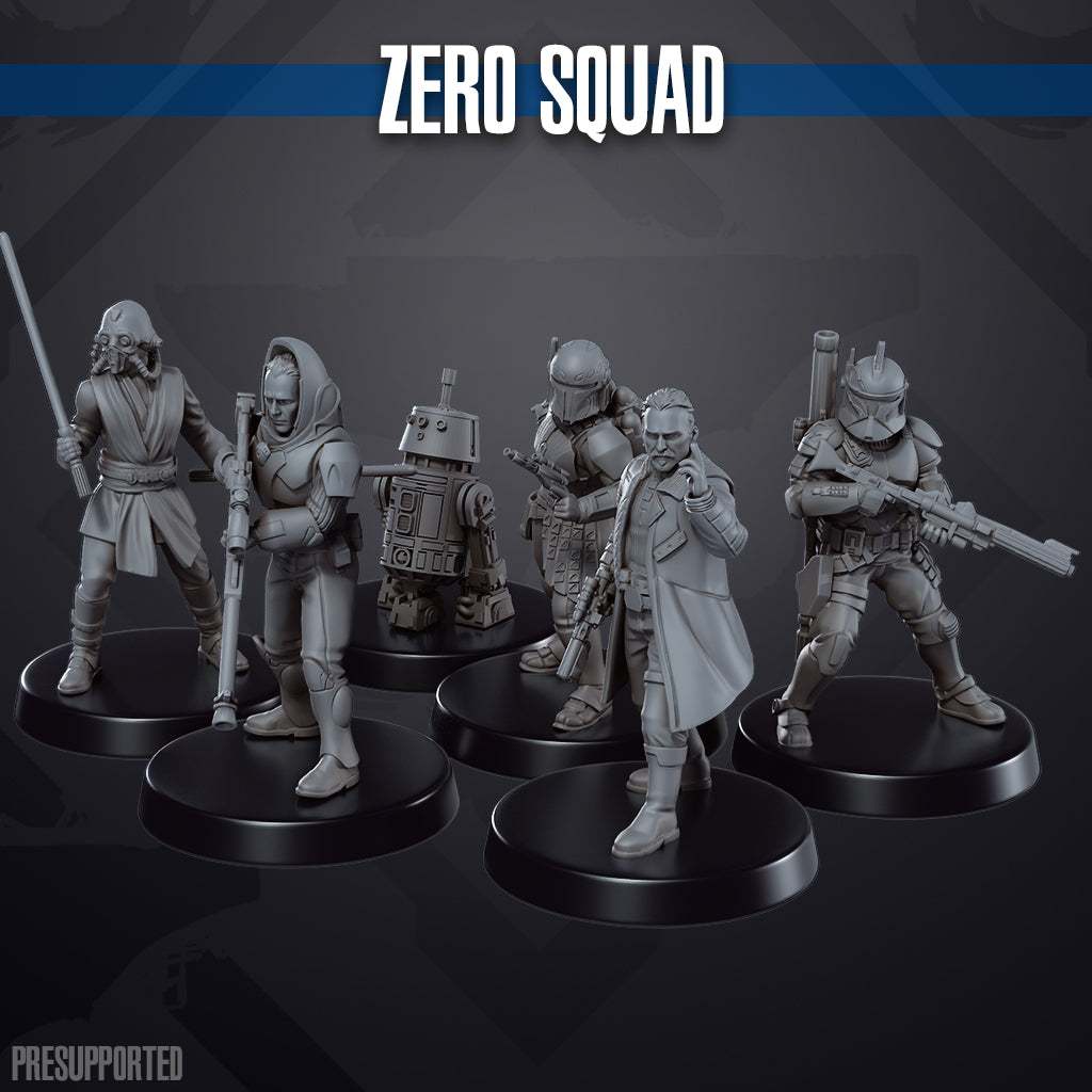 32mm Zero Squad - Printed Miniatures Set for Tabletop Gaming – Special Artizan Service Miniatures