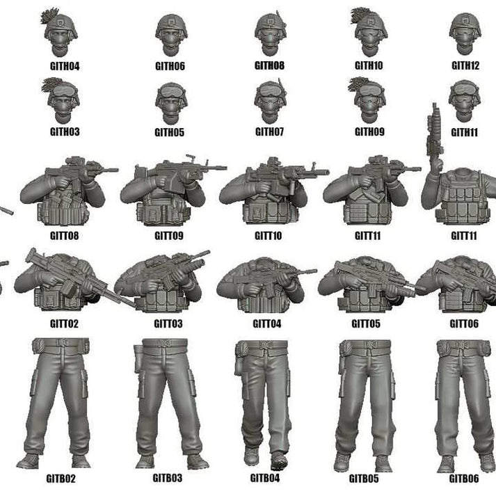 28mm Modern GUNSLINGER Italian Infantry Resin Models Pack – Special ...