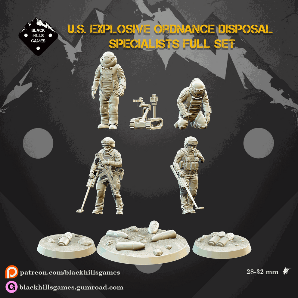 28mm Modern US Explosive Ordnance Disposal Set with Detailed Models ...