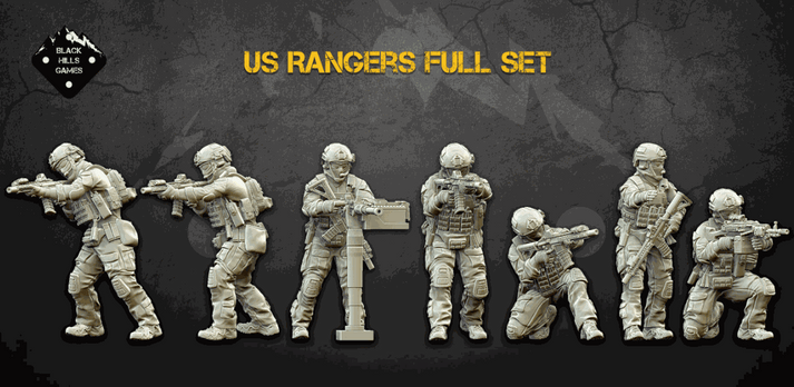 28mm Modern US Rangers (Full Set) – Special Artizan Service Miniatures
