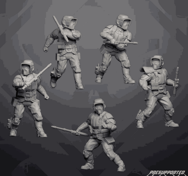 32mm Authority Recon Shock Troopers - Detailed Resin Miniatures Set ...