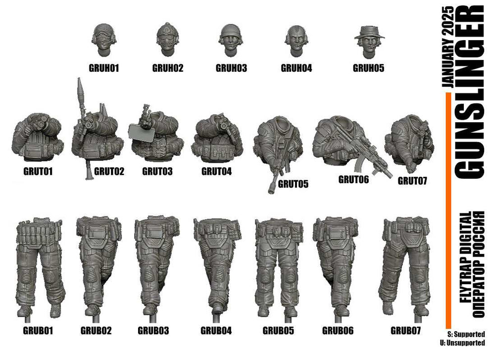 28mm Modern GUNSLINGER Resin Miniatures - Russian Release Pack ...