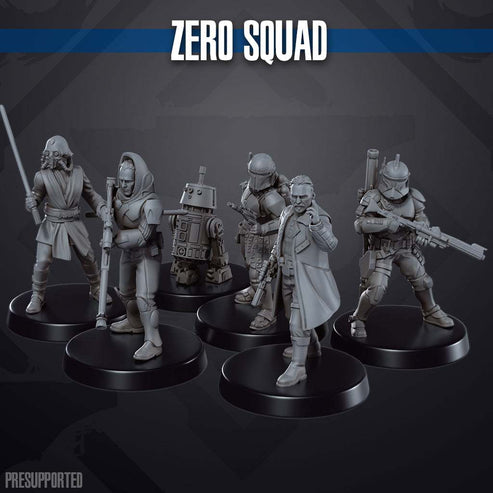 32mm Zero Squad - Printed Miniatures Set for Tabletop Gaming – Special ...